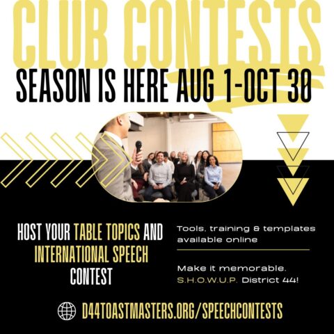 District 44 Club Contest Season - District 44 Toastmasters – Where ...